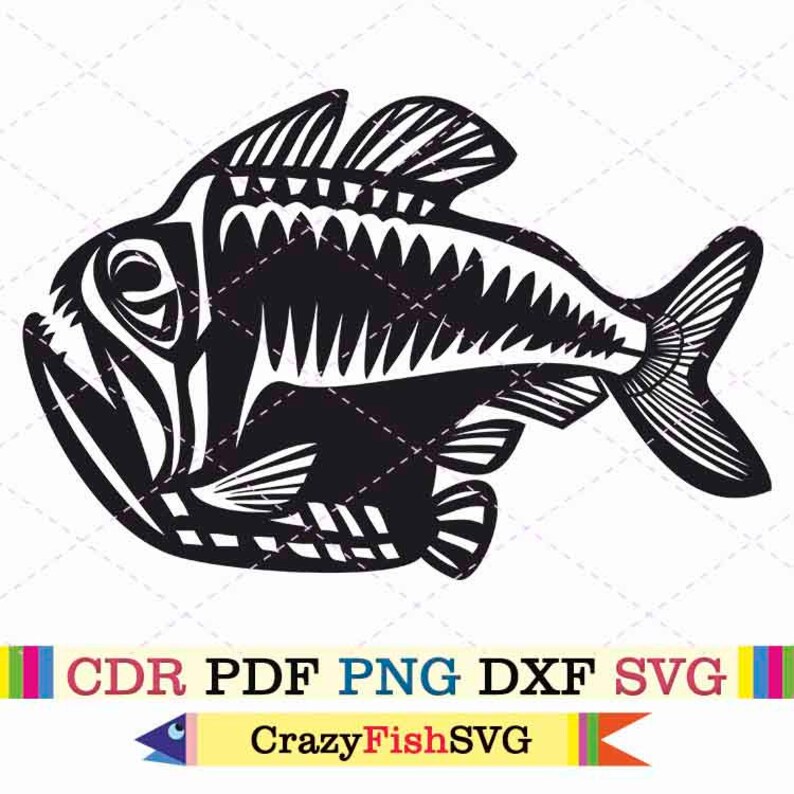 Fish Clipart Svg Ocean Bass Silhouette Sea Animals - Etsy