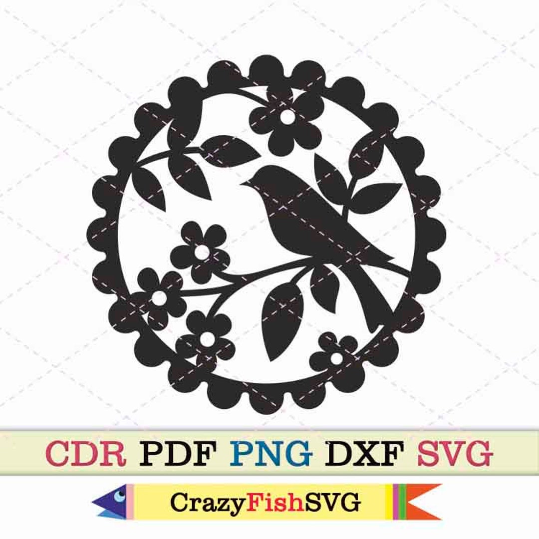 Bird Svg Spring Clipart Floral Png - Etsy