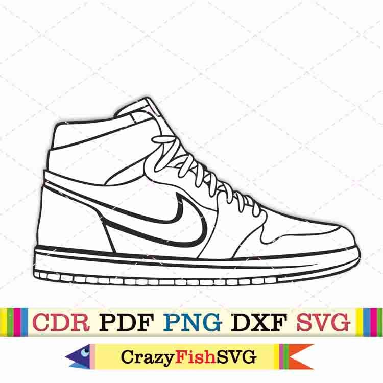 Nike Running Shoe Drawing