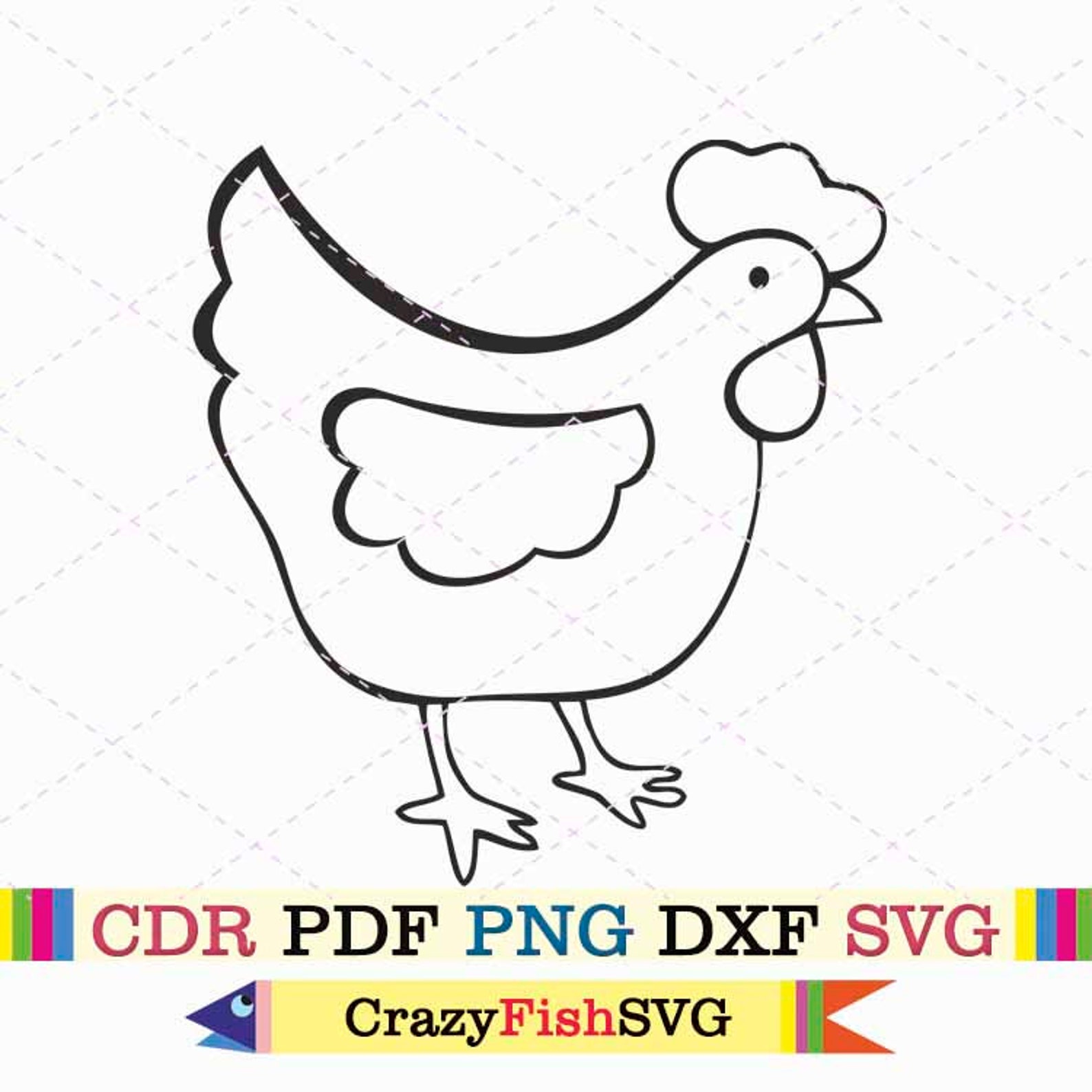 Chickens Lady Hen Svg Crazy Png Clipart Farm Animal Funny Dxf - Etsy