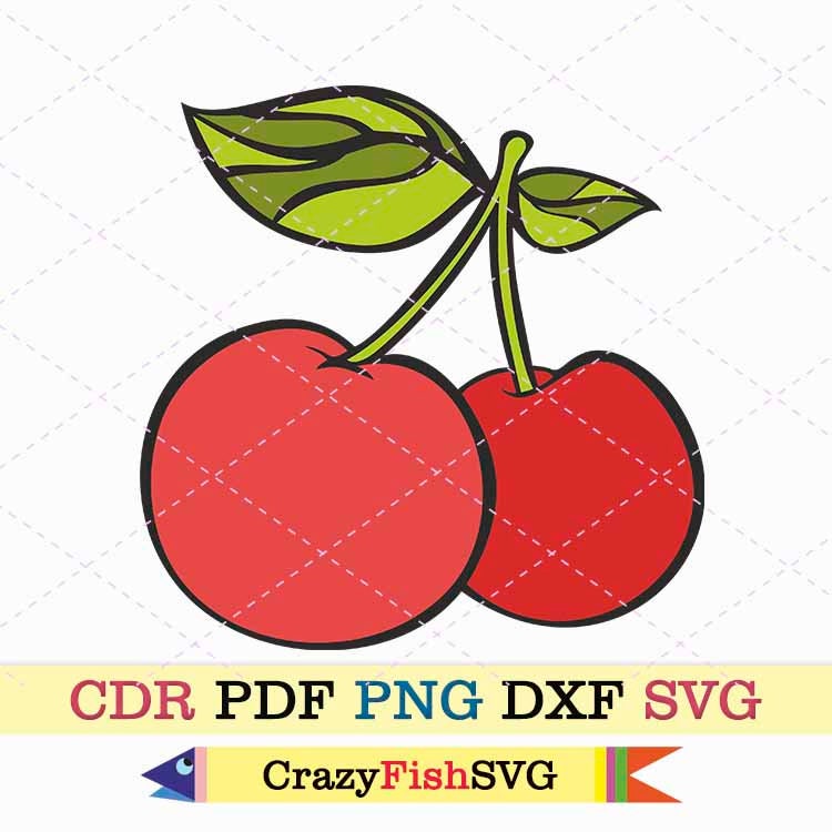 Cereza svg clipart fruta png impresión de verano - Etsy México
