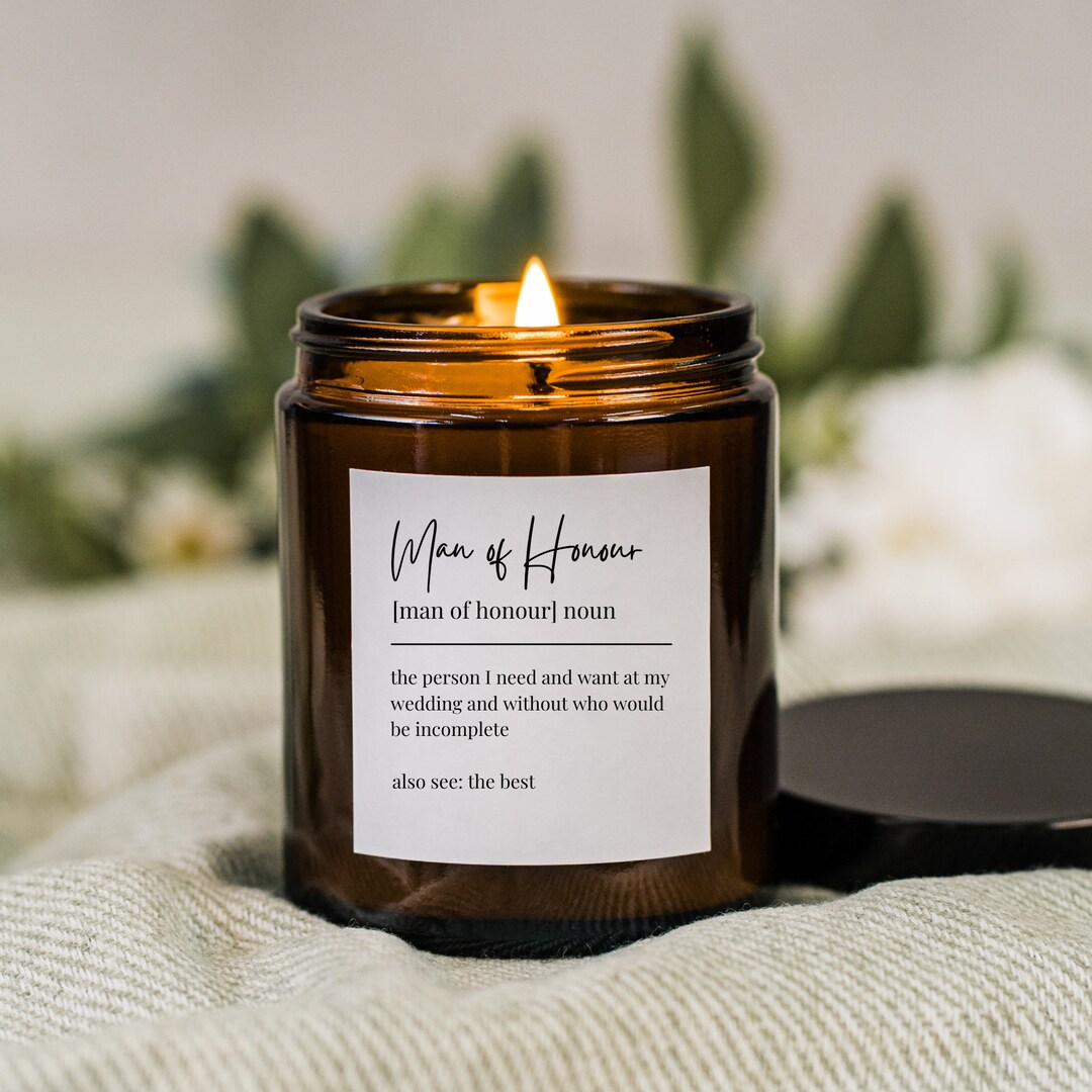 Man of Honour Candle Gift Man of Honor Candles Proposal Box - Etsy