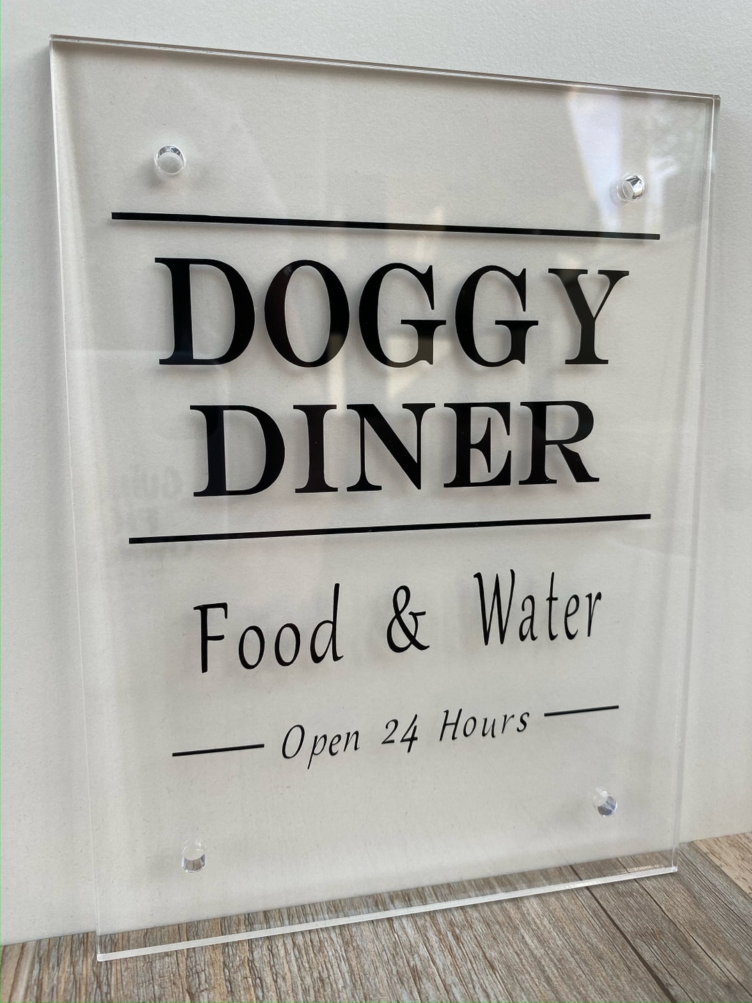 Pet Acrylic Sign, Doggy Diner, A5 Sign, Pet Prints, Wall Art, Wall ...