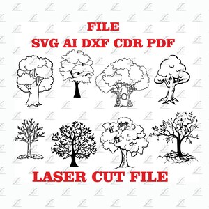 Tree Svg. Tree Crown Digital File. File for CNC, Plotter, Cricut, Laser ...