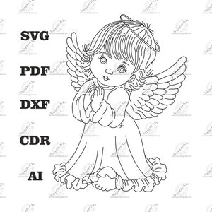 Angel Digital File. File for CNC, Plotter, Laser, Textile Printer. Pdf ...
