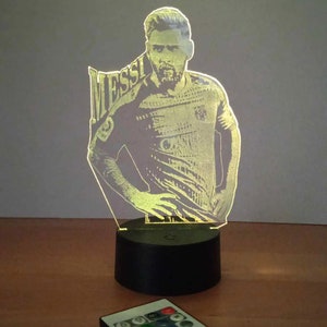 Lionel Messi Led Lamp. Soccer Lamp, Football Player. Gift for Football ...