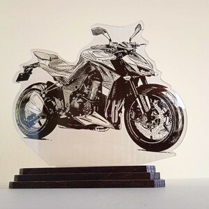 Motorcycle Figurine. Table Decor. Motorcycle Shelf Decor. Gift ...