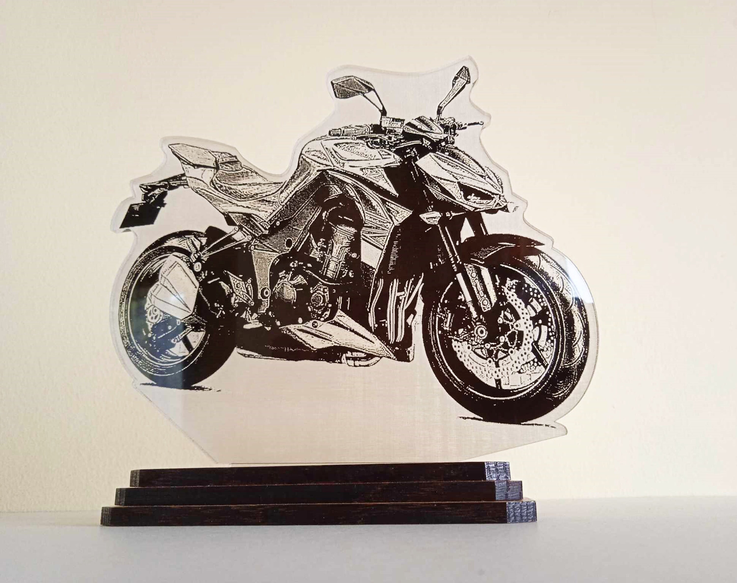 Motorcycle Figurine. Table Decor. Motorcycle Shelf Decor. Gift ...