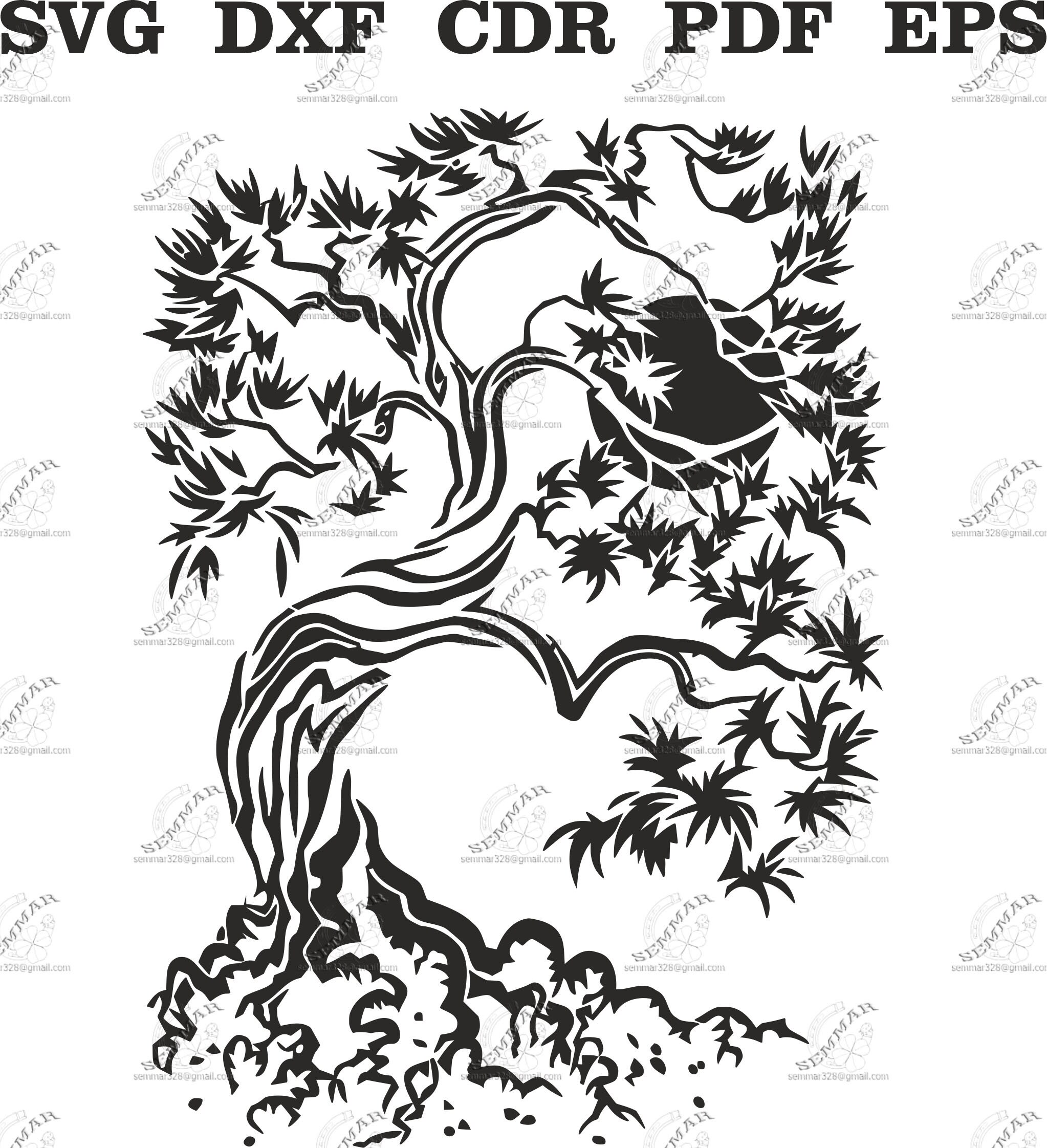 Vector Drawing. Digital File for CNC, Plotter, Laser Textile Printer ...