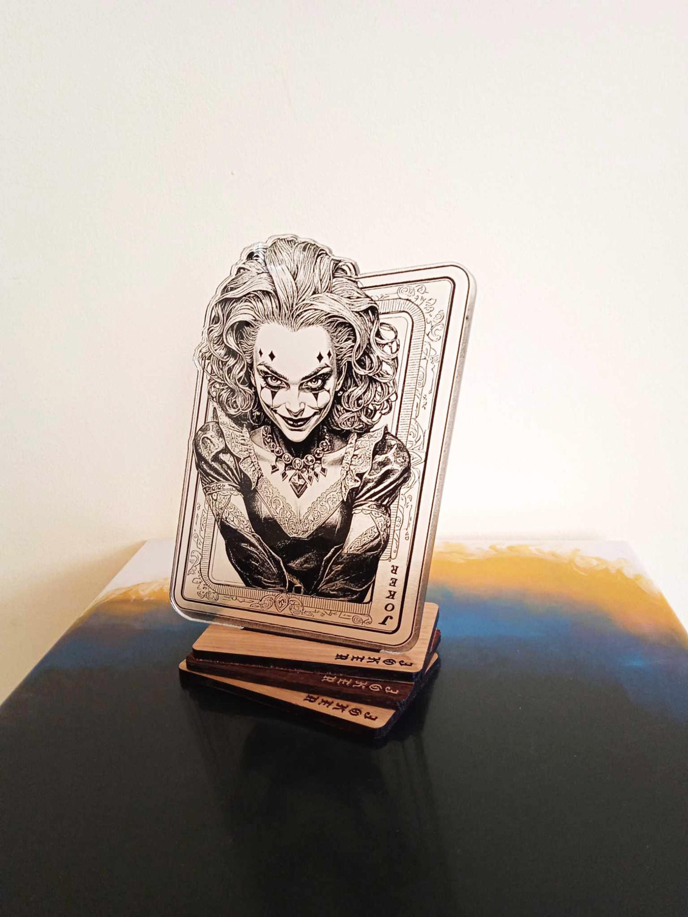 Joker Woman - Engraved Acrylic Statue, Unique Home Decor & Cool Gift ...