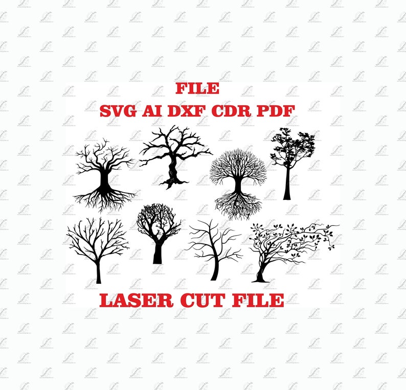 Tree Svg. Digital File. File for CNC, Plotter, Cricut, Laser, Textile ...
