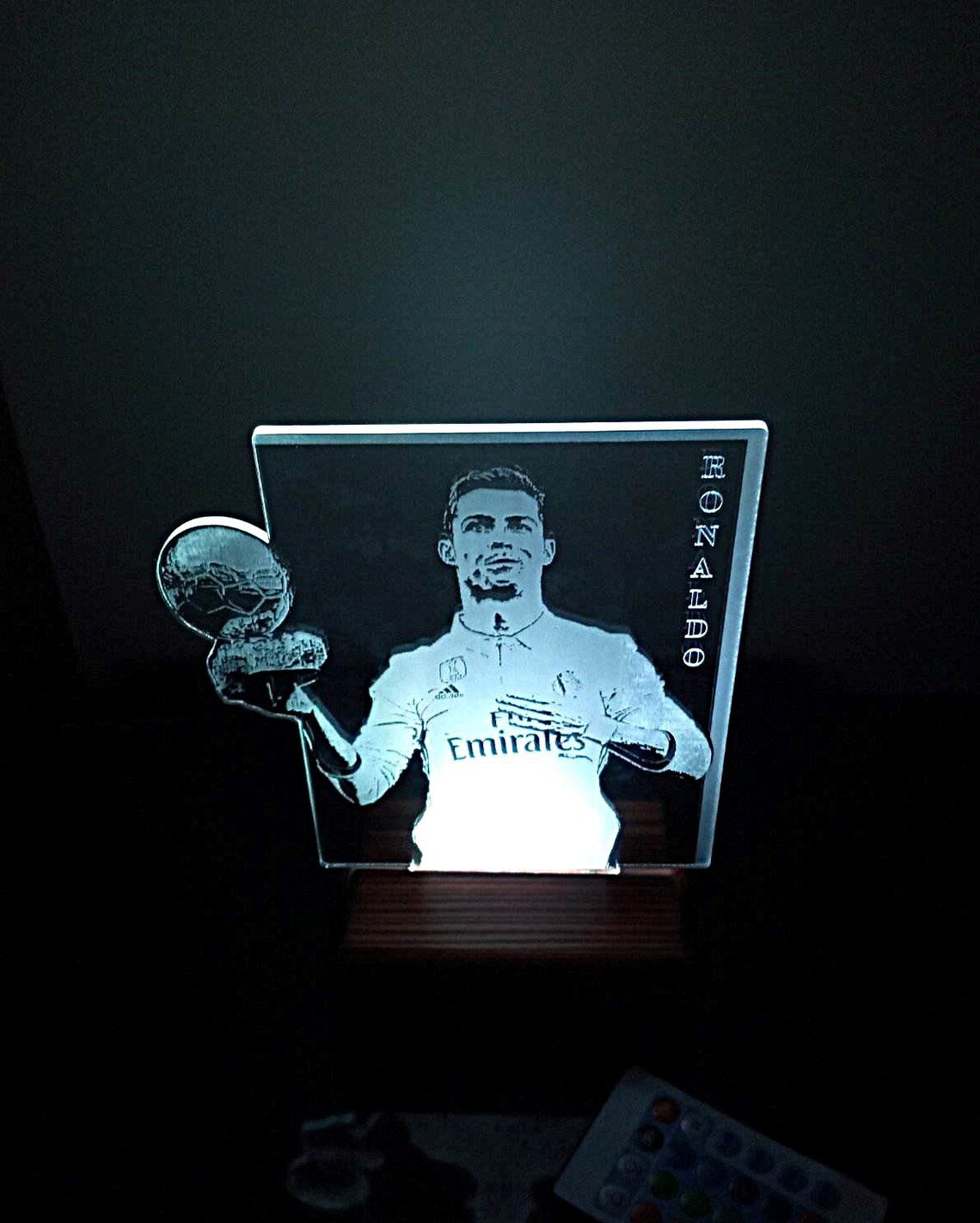 Cristiano Ronaldo Led Lamp. Manchester United Football Player. Gift for ...