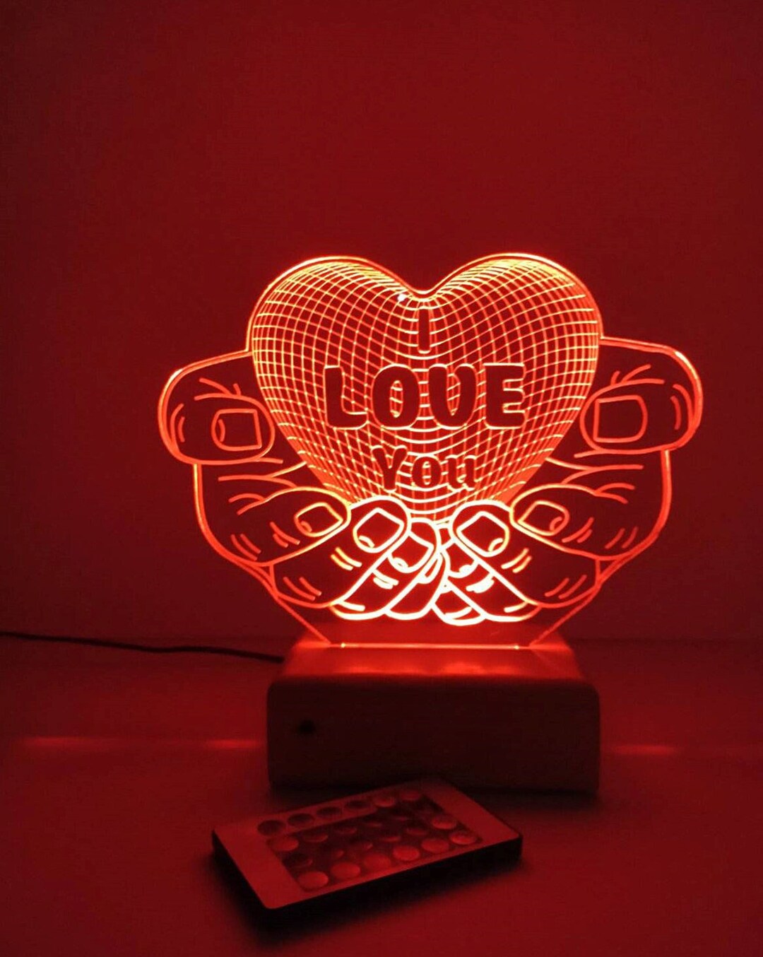 I Love You Led Lamp With Remote Control. Valentine's Day Gift. Gifts ...