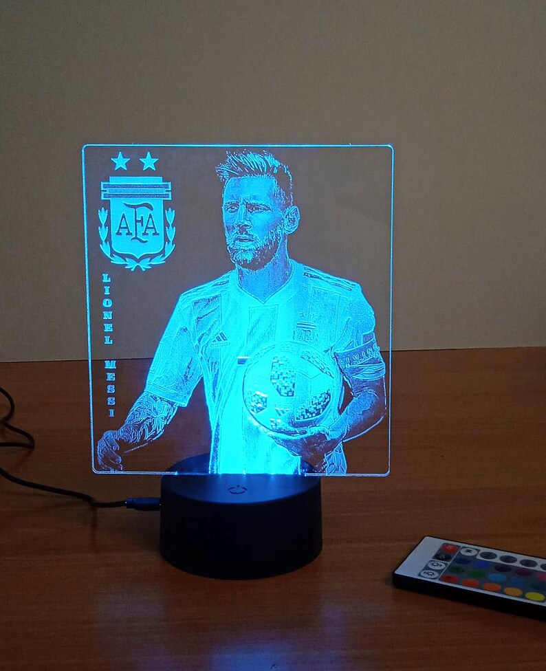 Lionel Messi Led Lamp. Team of Argentina. Soccer Player Leo Messi. Gift ...