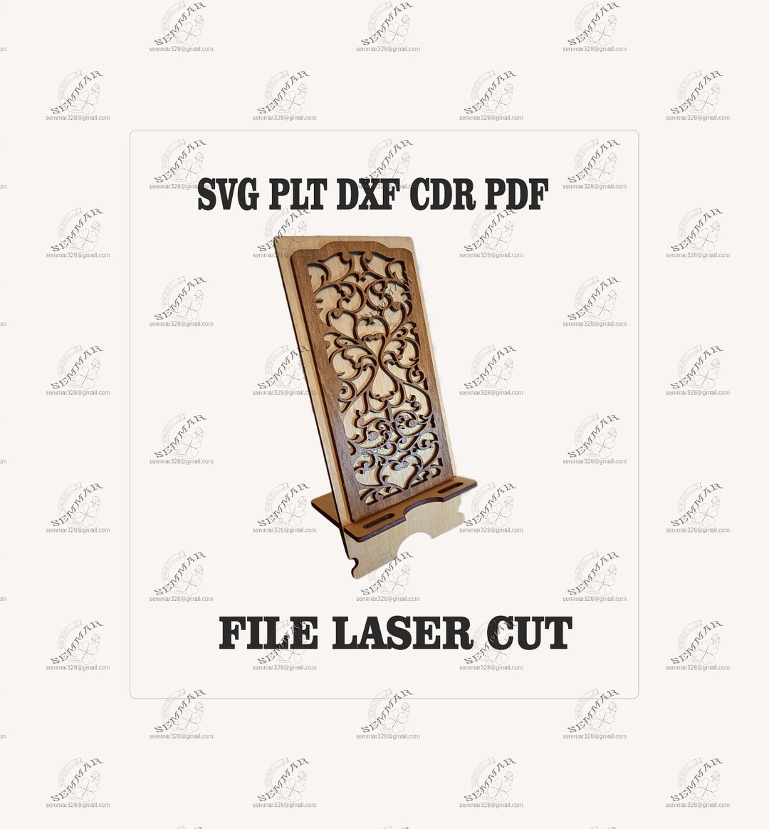 Laser Cut Phone Holder. File for Laser Cutting. Plt File. Digital File ...