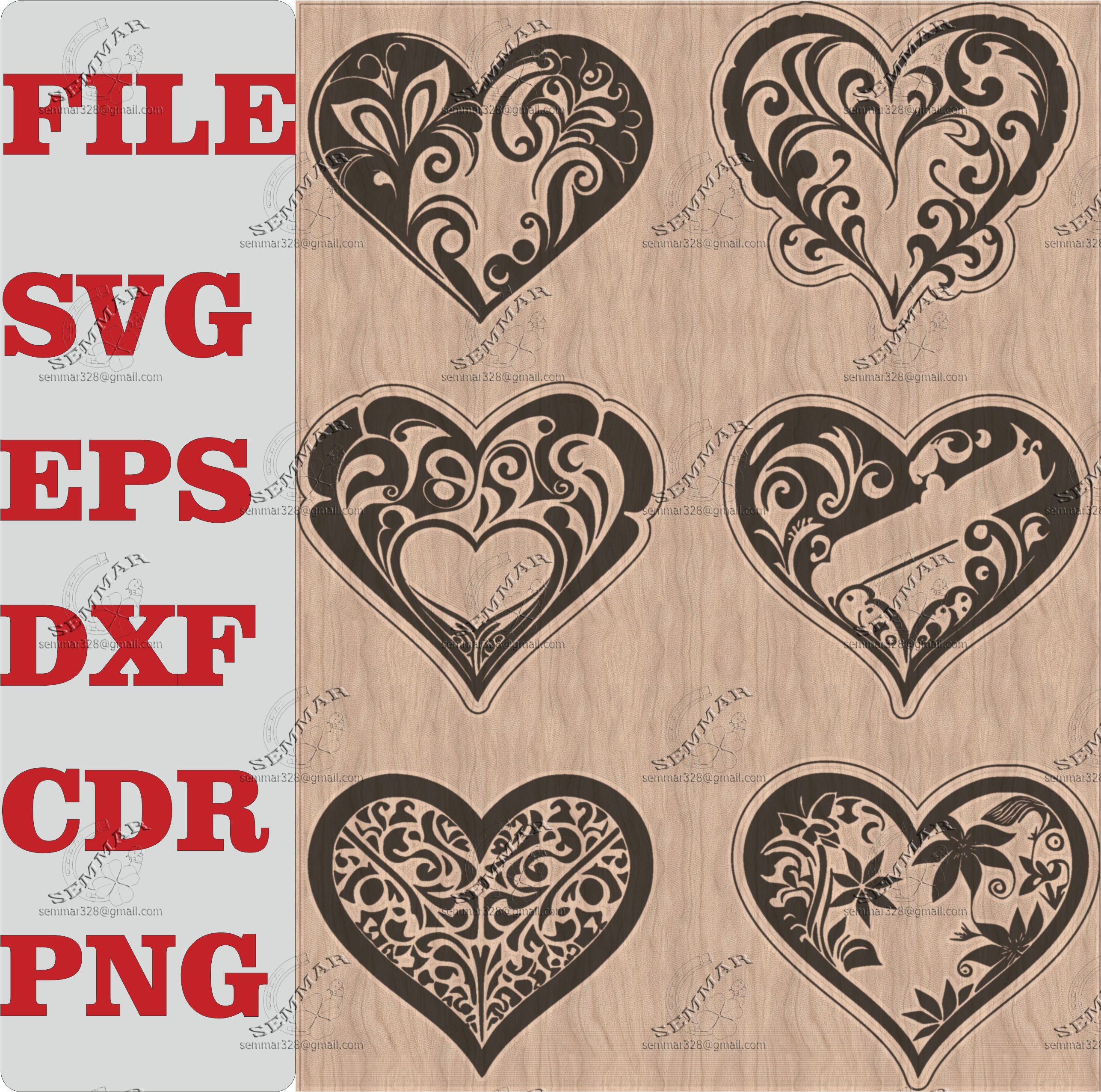 Heart Svg. Digital File. Heart Laser Cut File, Cricut Cut File, Print ...
