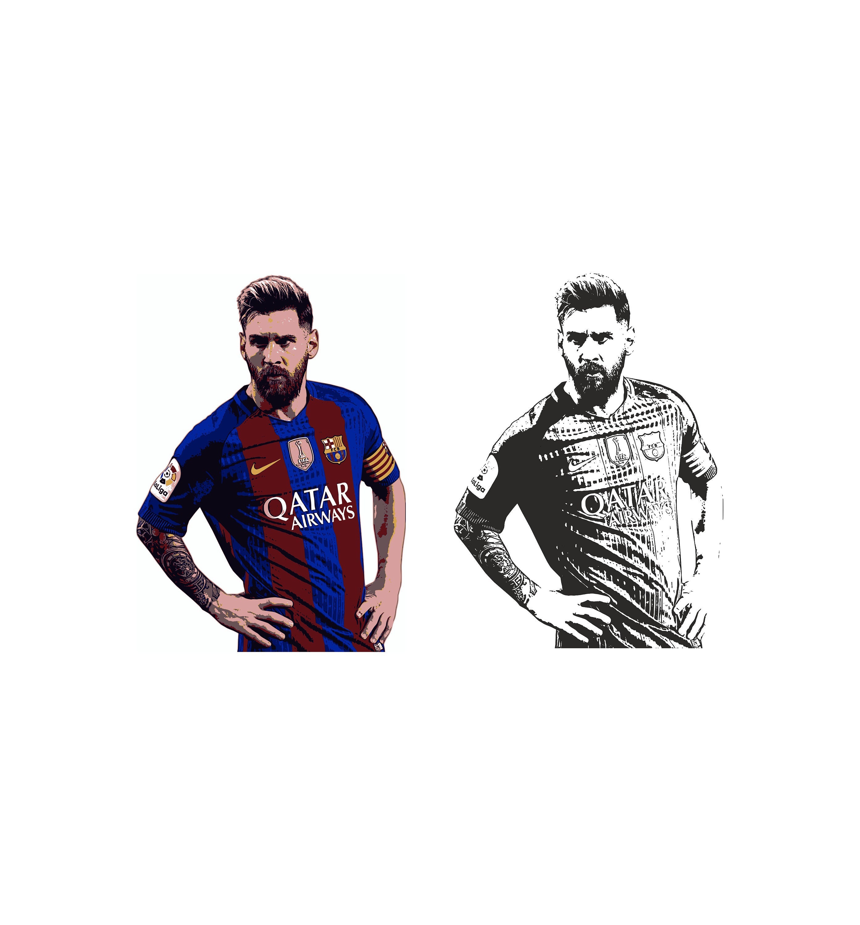 Lionel Messi Svg. Vector Art. Messi File for Engraving, Printable ...