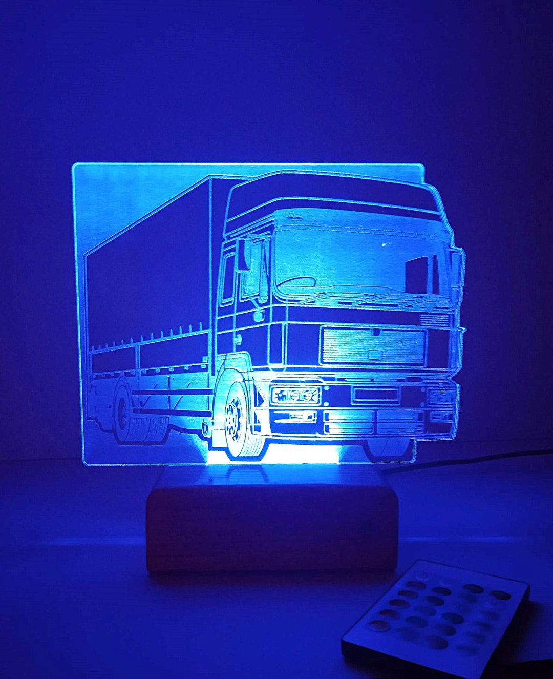 Auto Lamp 3d. LED Truck. Lamp With Remote Control. 16 Colors of Light ...