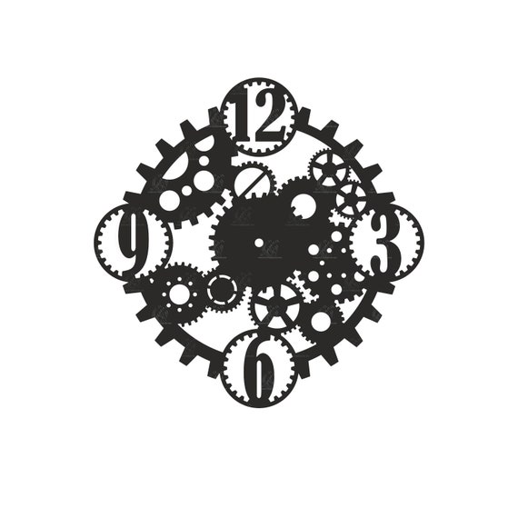 Layout for Laser Cutting. Wall Clock. Digital File for CNC | Etsy