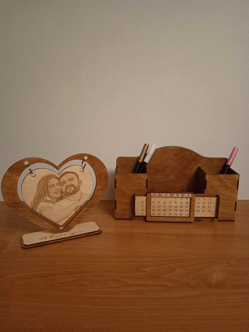 Personalized Desk Organizer. Multi-functional Wooden - Etsy