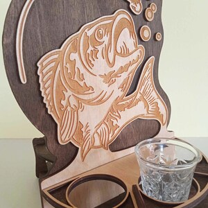 Wooden Wine Stand. Stand for Alcoholic Drinks and Glasses. Home Bar ...