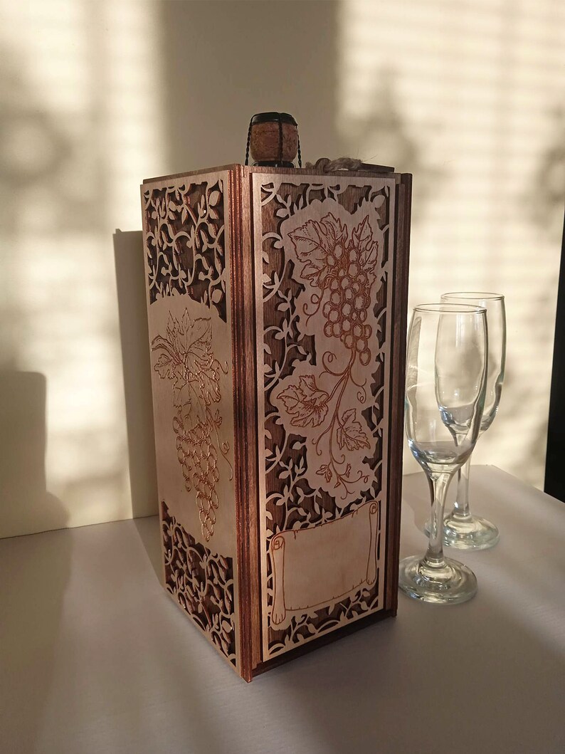 Wine Box Svg. Wine Box File. Digital File for Laser Cut. Dxf - Etsy