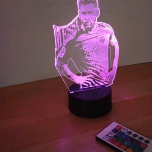 Lionel Messi Led Lamp. Soccer Lamp, Football Player. Gift for Football ...