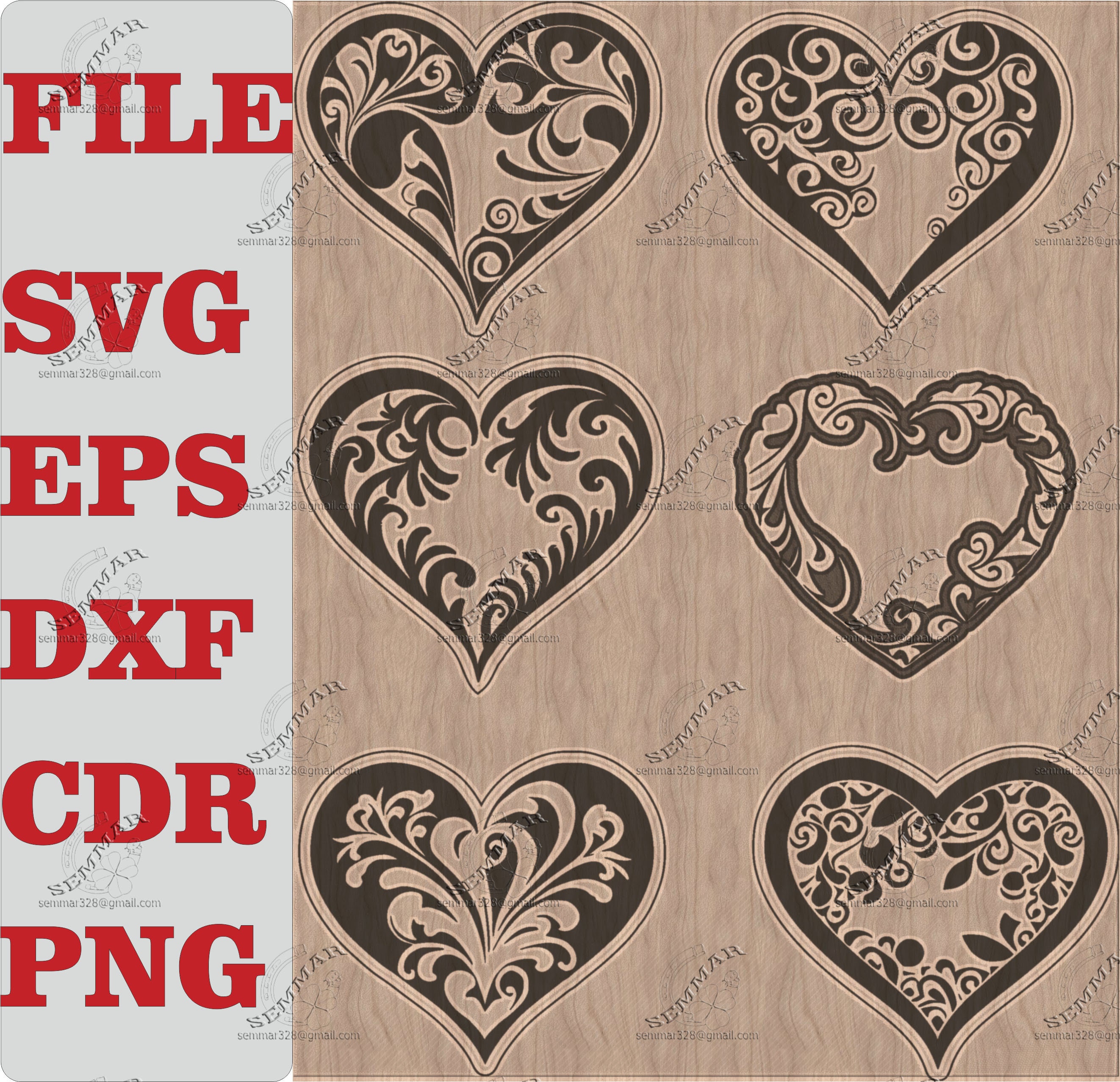 Heart Svg. Digital File. Heart Laser Cut File, Cricut Cut File, Print ...