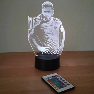 Lionel Messi Led Lamp. Soccer Lamp, Football Player. Gift for Football ...