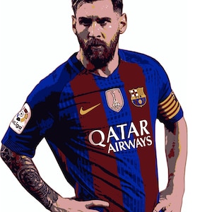 Lionel Messi Svg. Vector Art. Messi File for Engraving, Printable ...