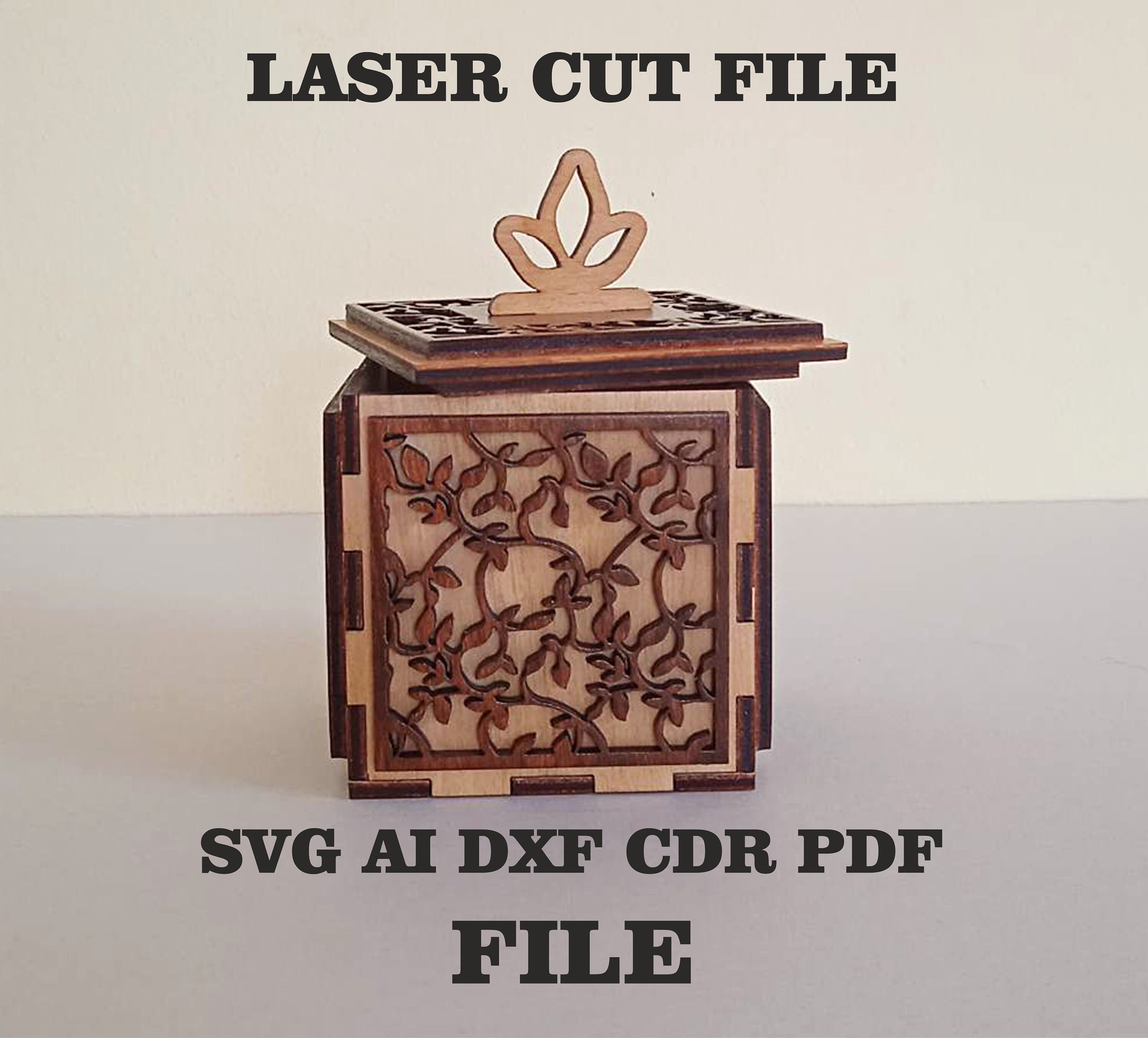 Small Box Svg. Laser Cutting File. Material 3mm Digital File for Laser ...