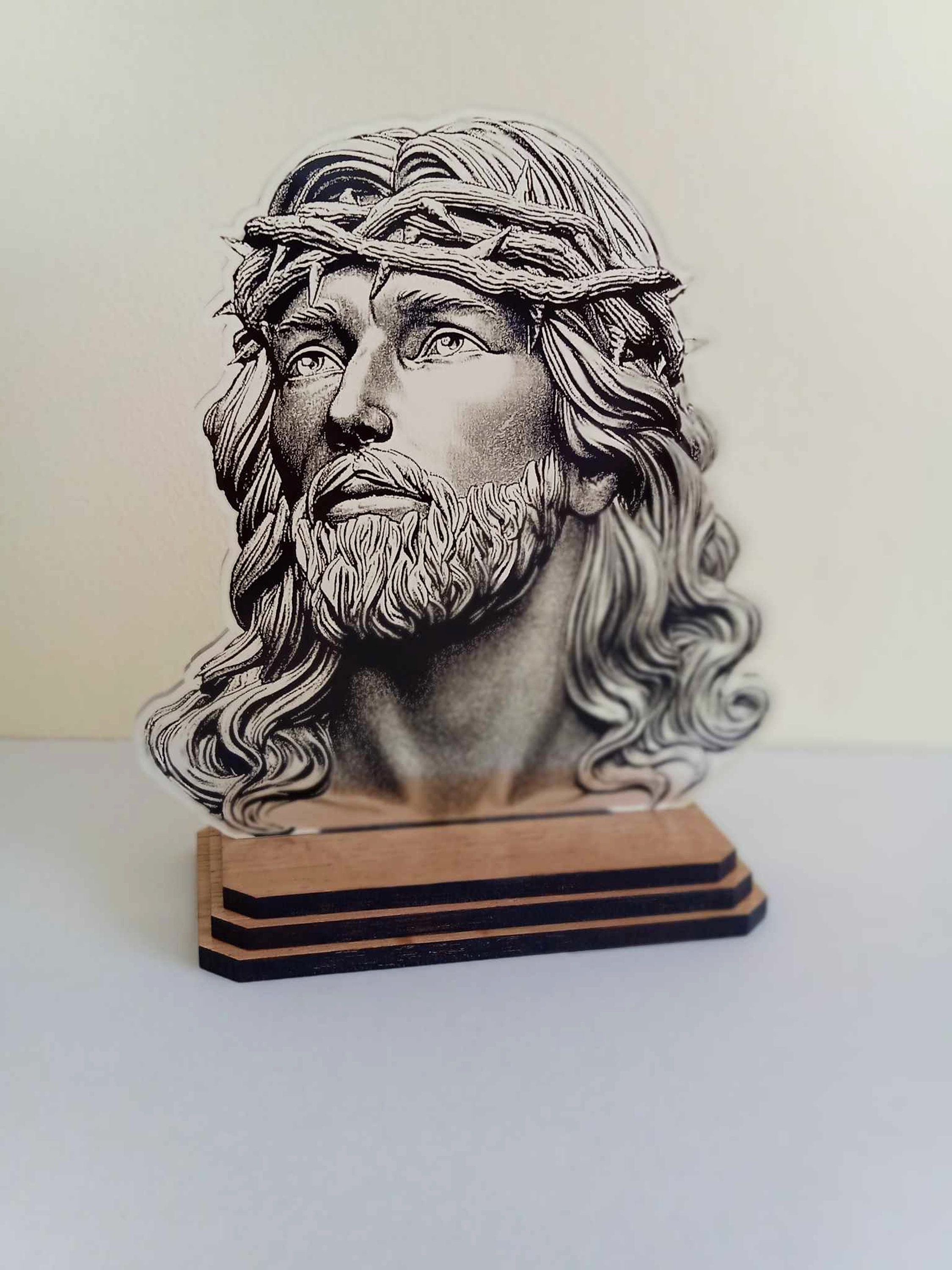 Figurine Jesus Home Office Decor. Jesus Crucifix Shelf Decor. Prayer ...