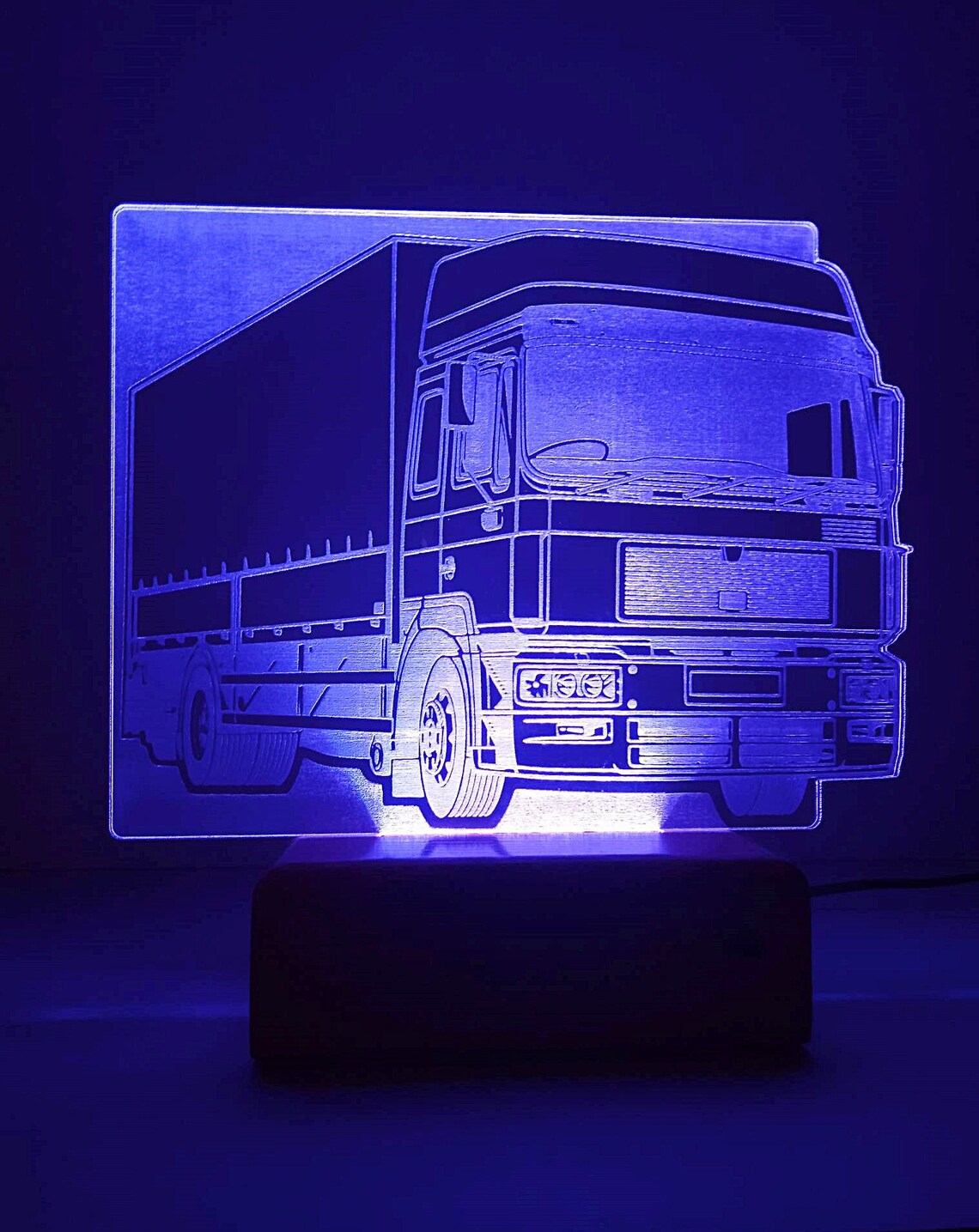 Auto Lamp 3d. LED Truck. Lamp With Remote Control. 16 Colors of Light ...