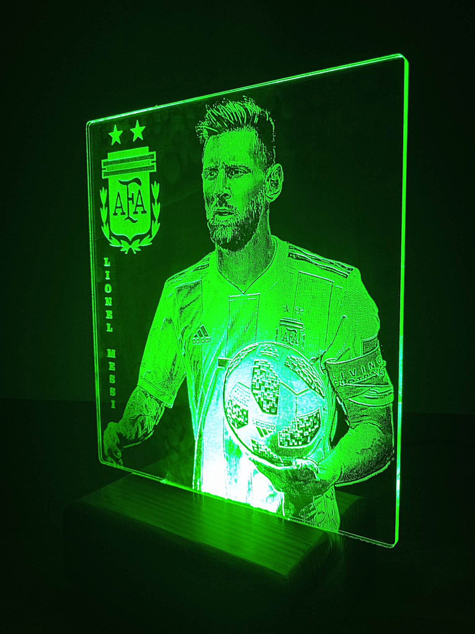 Lionel Messi Led Lamp. Team of Argentina. Soccer Player Leo Messi. Gift ...