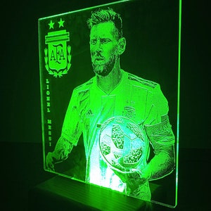 Lionel Messi Led Lamp. Team of Argentina. Soccer Player Leo Messi. Gift ...