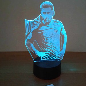 Lionel Messi Led Lamp. Soccer Lamp, Football Player. Gift for Football ...