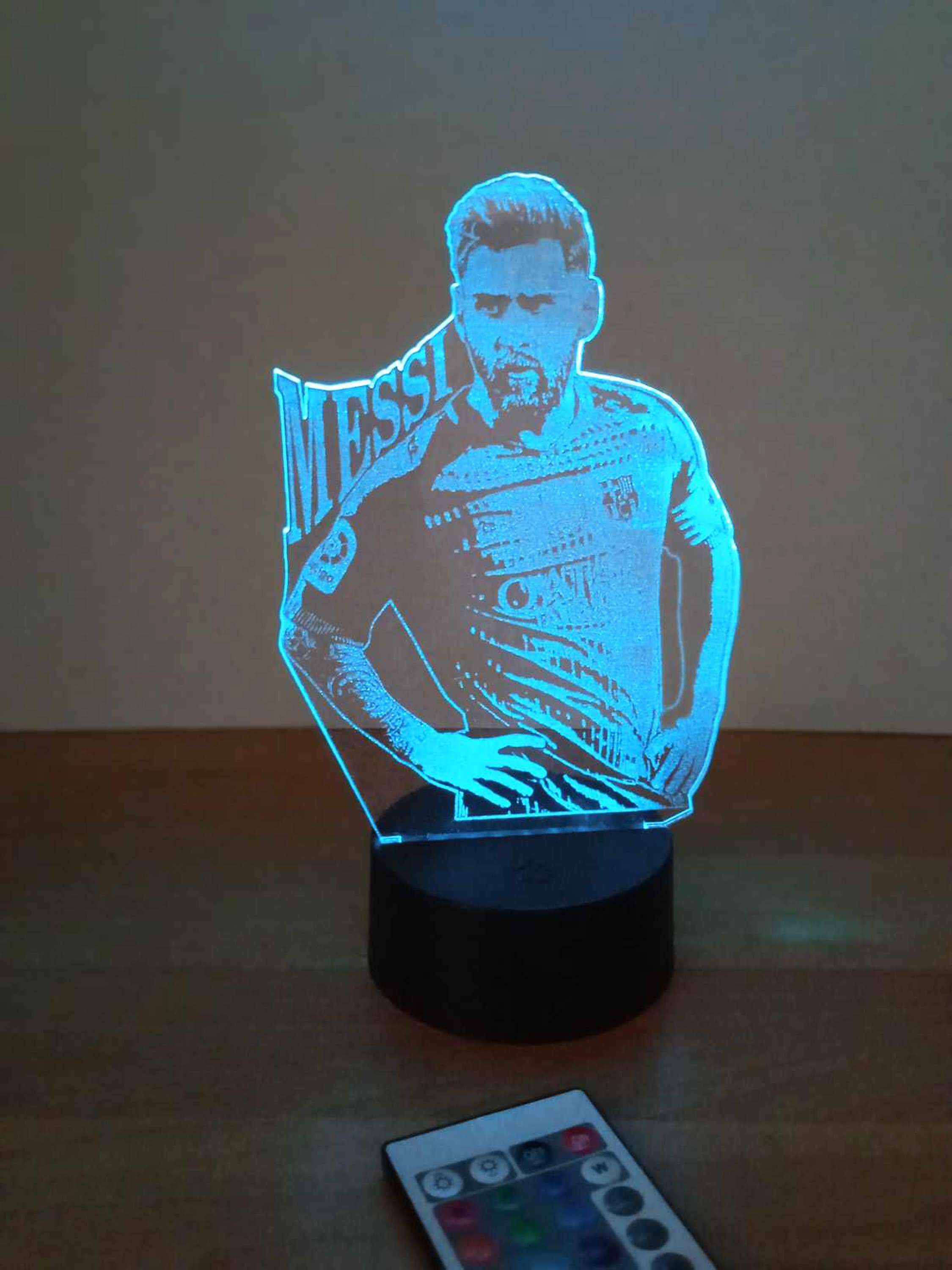 Lionel Messi Led Lamp. Soccer Lamp, Football Player. Gift for Football ...