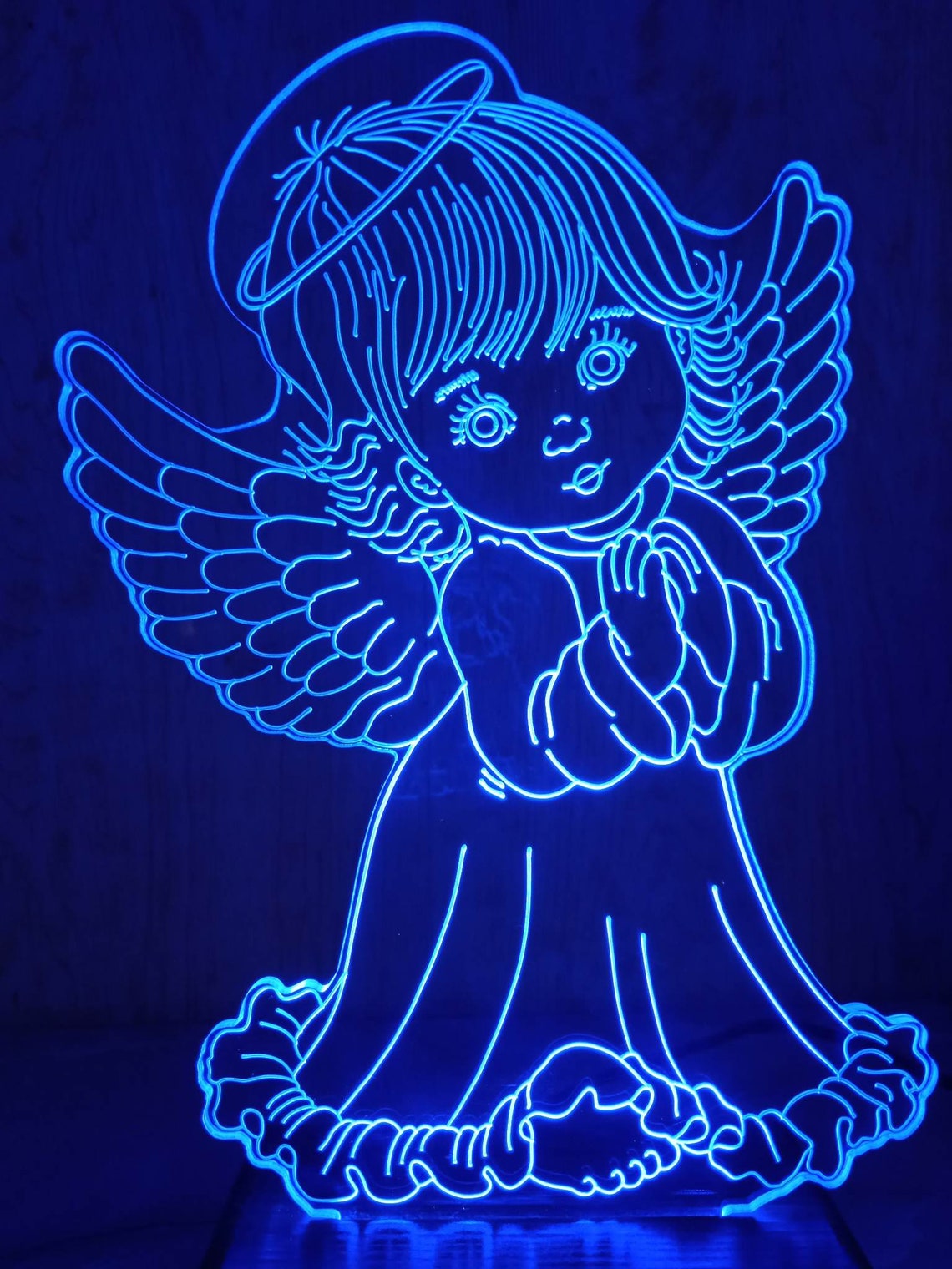 Angel Led Lamp. Led Lamp With Remote Control. Multicolored Light. Child ...