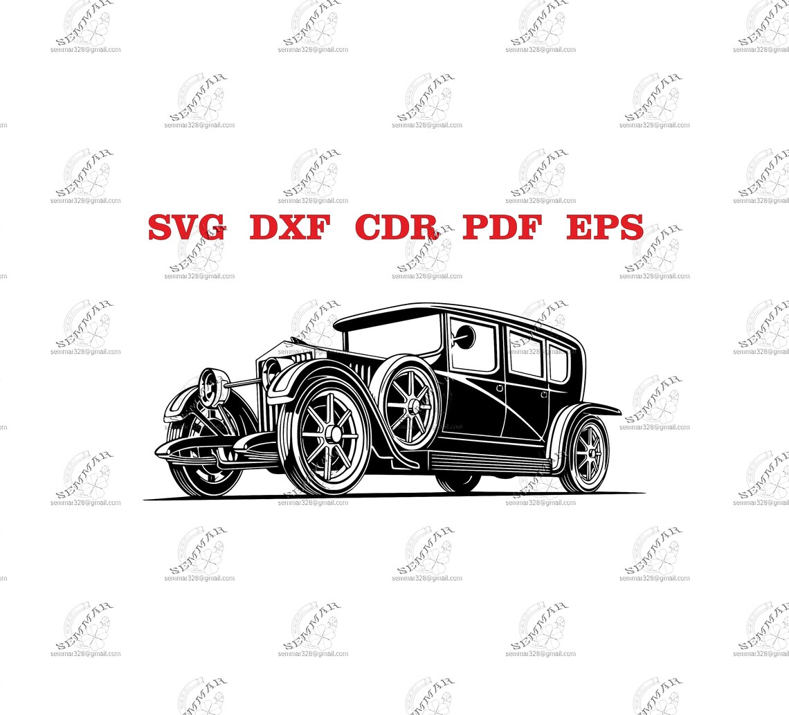 Car Svg. Digital File for CNC, Plotter, Laser Textile Printer. Pdf, Dxf ...