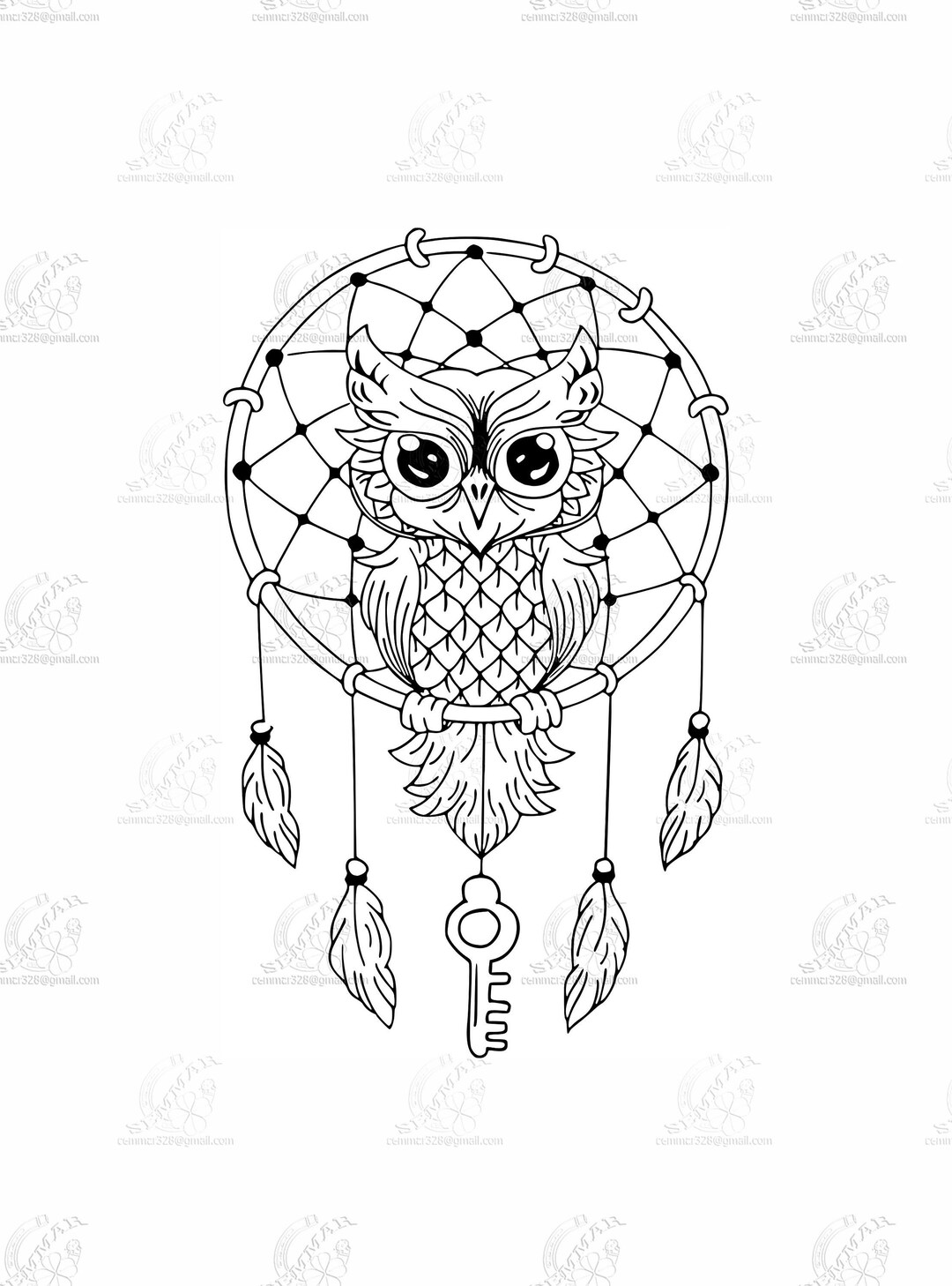Owl Digital File. File for CNC, Plotter, Laser, Textile Printer. Pdf ...