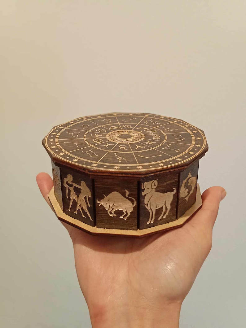 Zodiac Box. All Signs of the Zodiac. Constellation Box. Wooden Box for ...