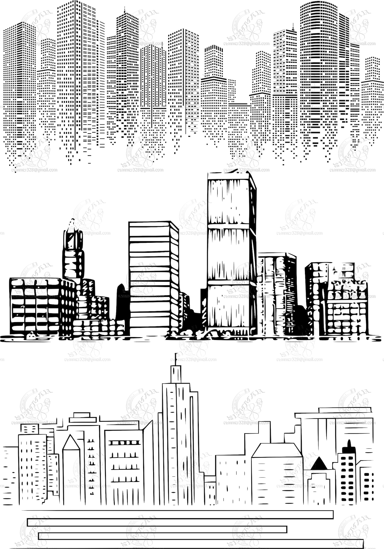 Buildings Svg. Digital File. File for Laser, Textile Printer, CNC. Pdf ...