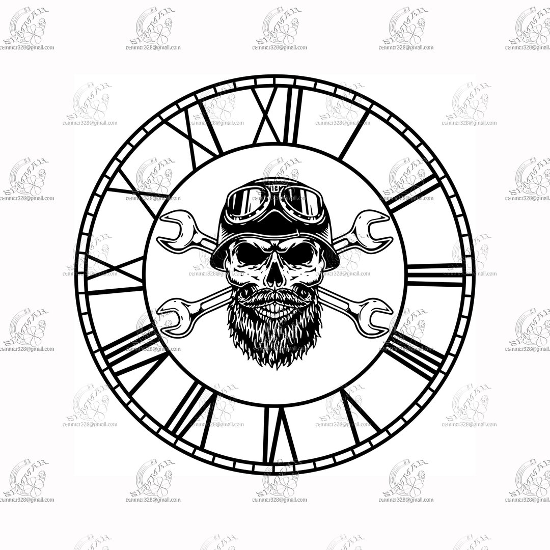 Layout for Laser Cutting. Wall Clock. Digital File for CNC, Plotter ...