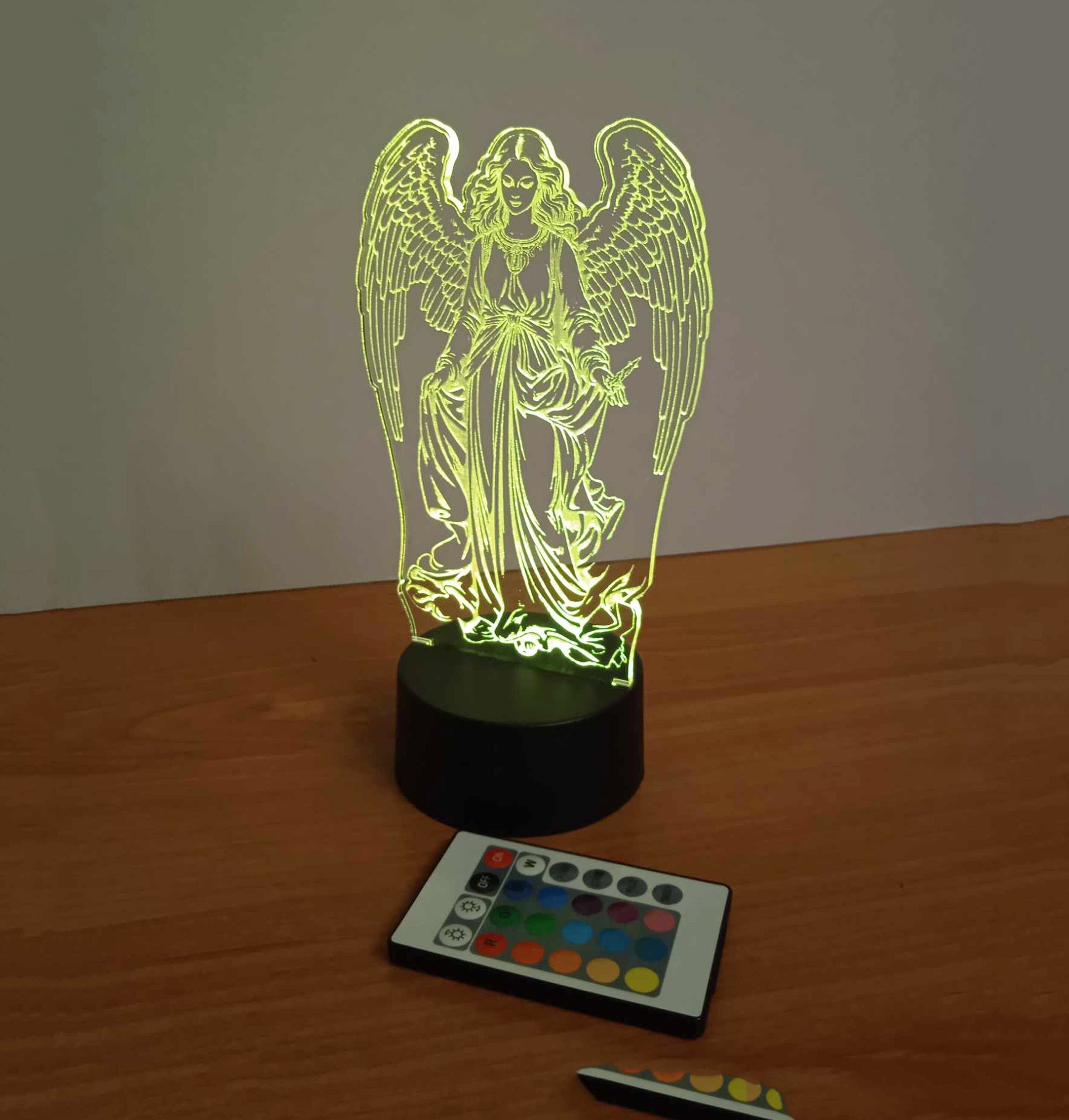Angel Night Light. Personalized Gifts. Guardian Angel LED Lamp With ...