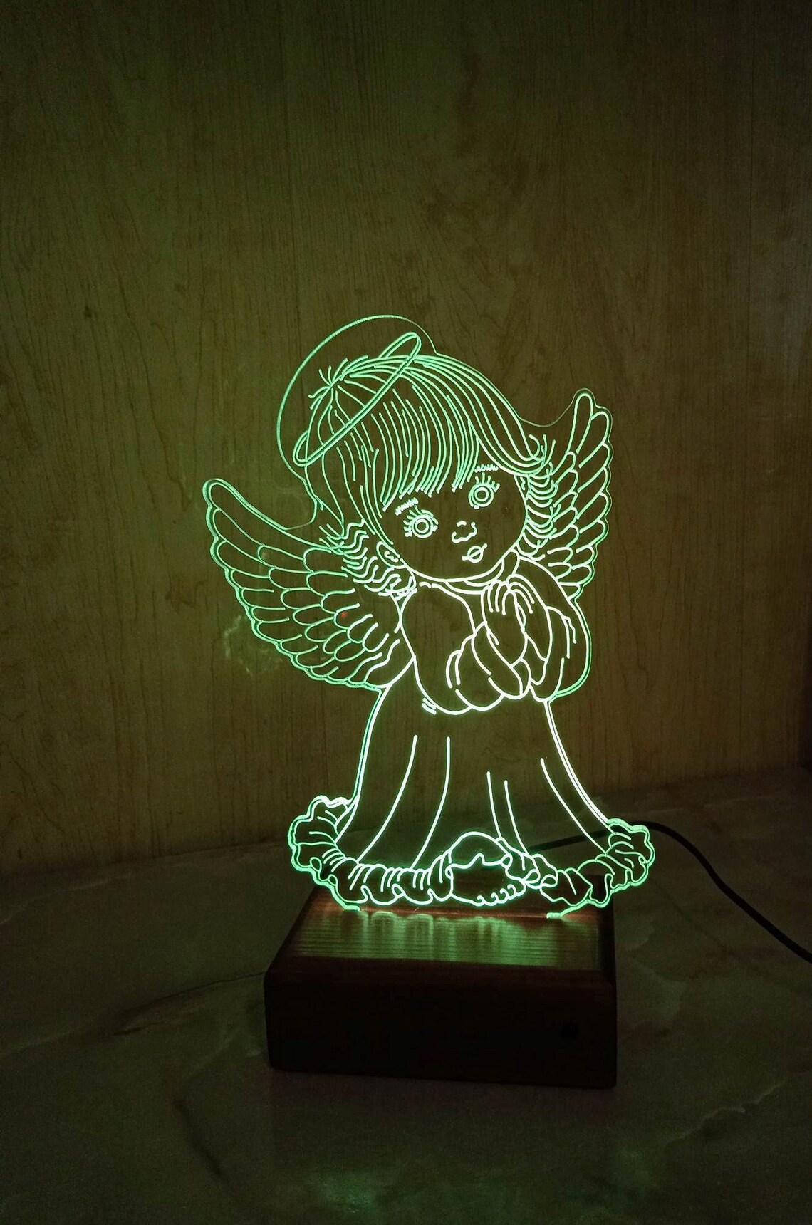 Angel Led Lamp. Led Lamp With Remote Control. Multicolored Light. Child ...