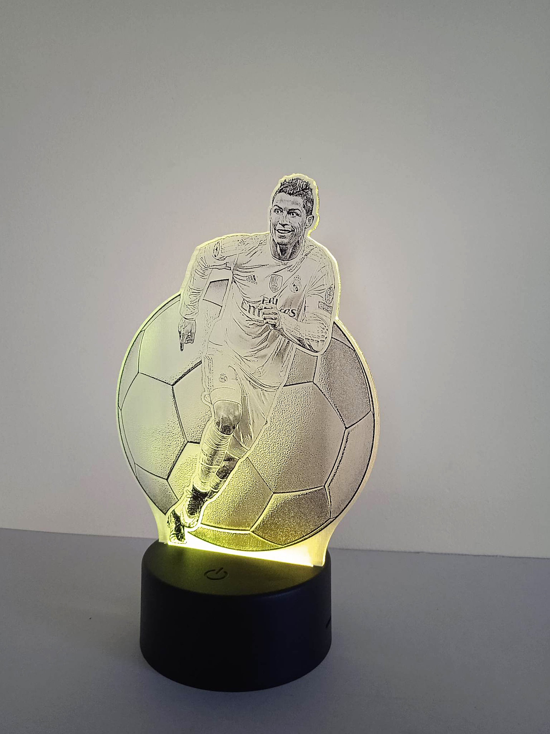Cristiano Ronaldo Led Lamp. Manchester United Football Player. - Etsy