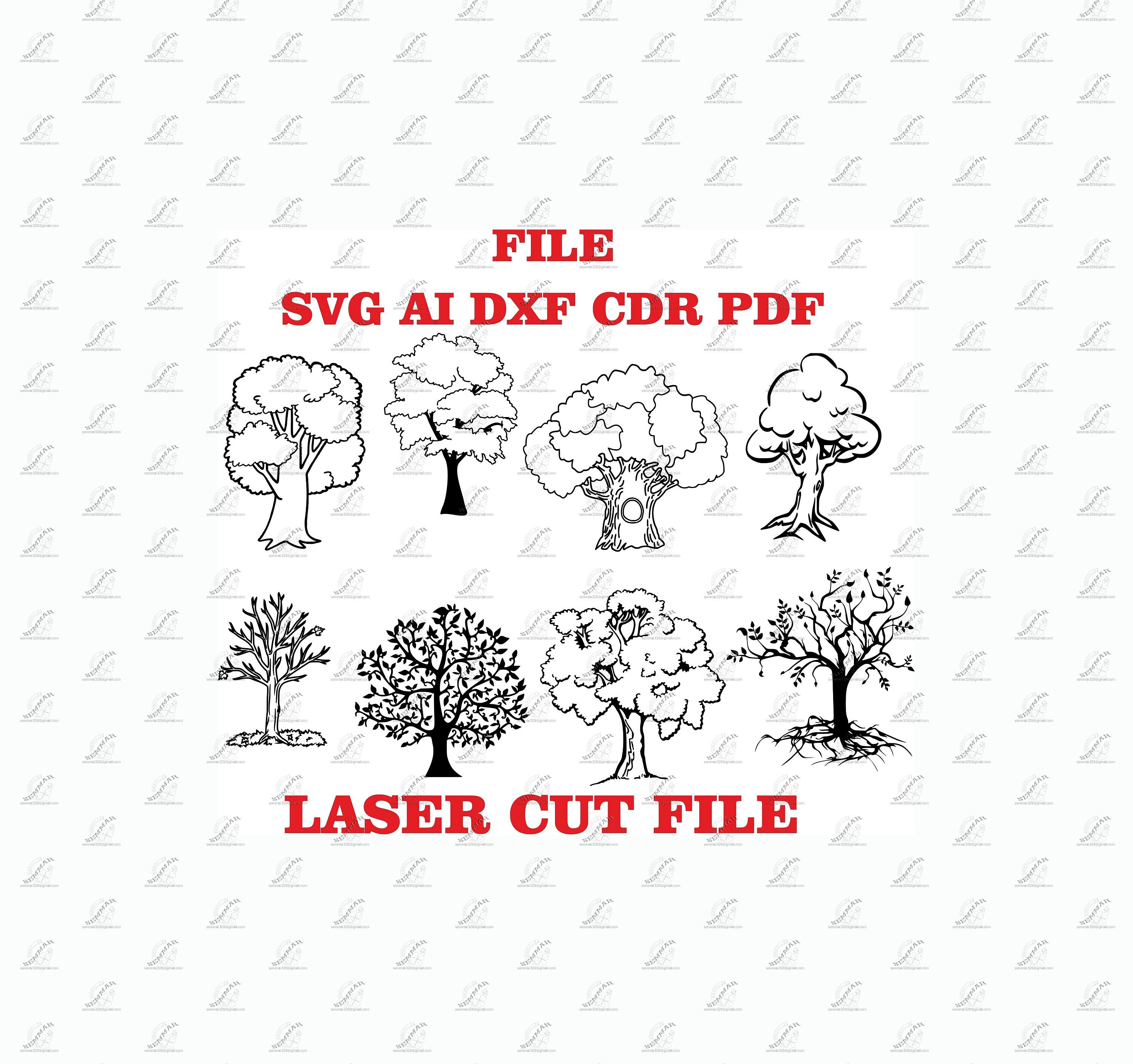 Tree Svg. Tree Crown Digital File. File for CNC, Plotter, Cricut, Laser ...