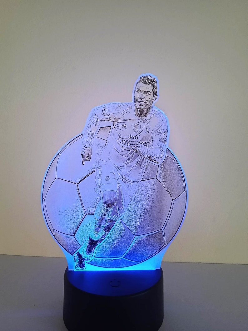 Cristiano Ronaldo Led Lamp. Manchester United Football Player. - Etsy