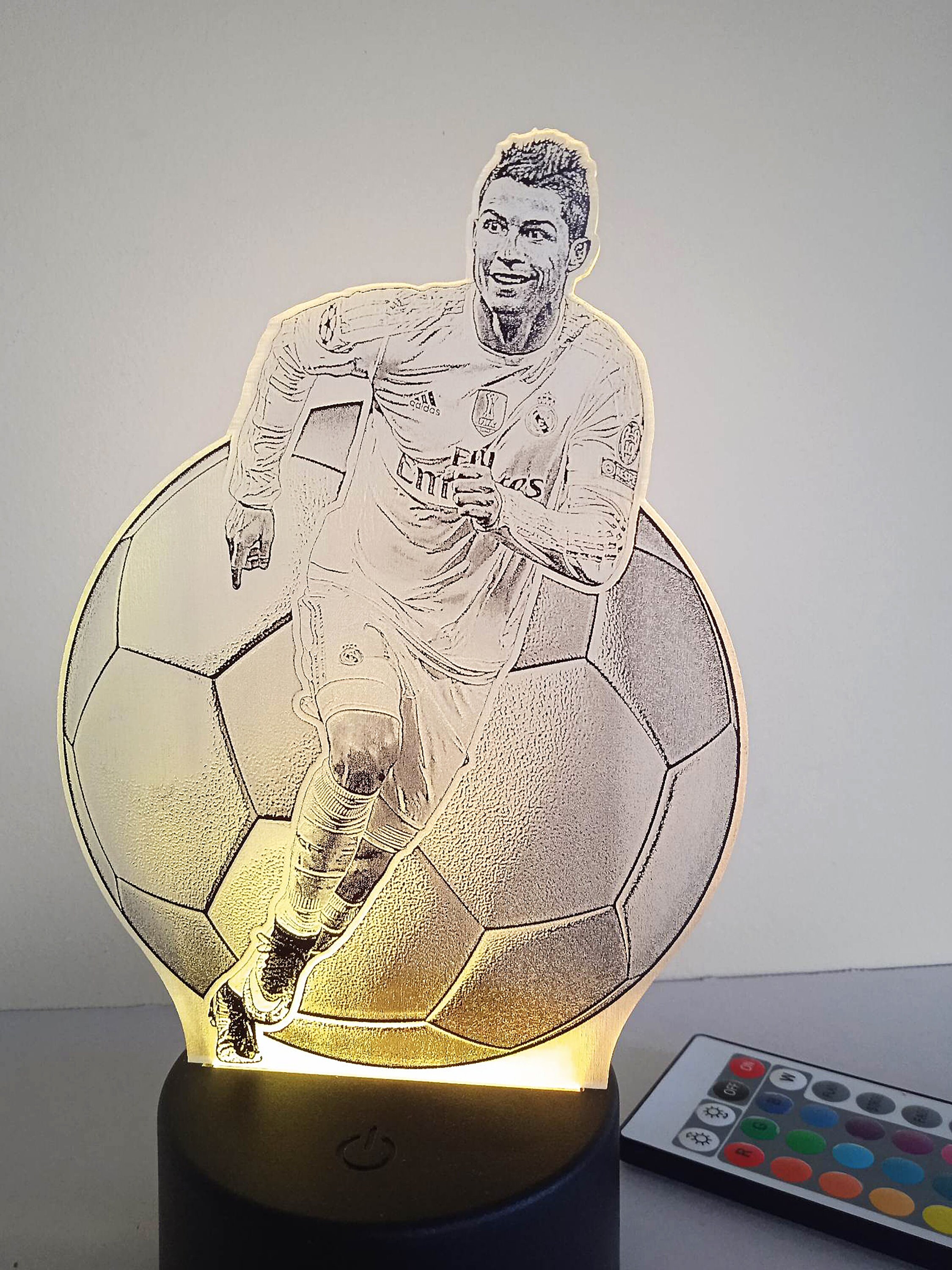 Cristiano Ronaldo Led Lamp. Manchester United Football Player. - Etsy