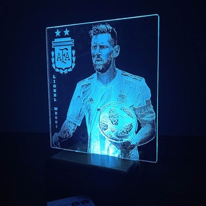 Lionel Messi Led Lamp. Team of Argentina. Soccer Player Leo Messi. Gift ...